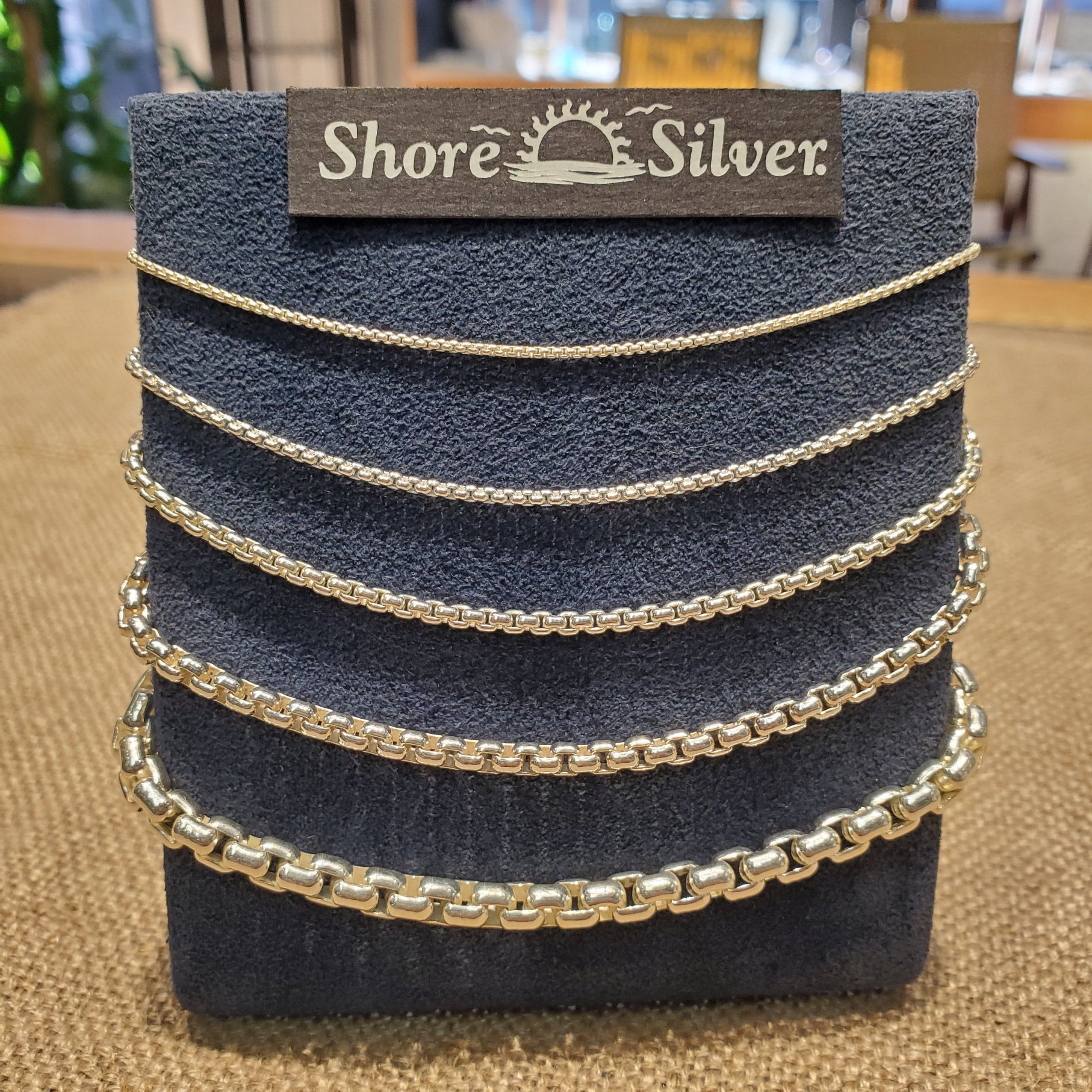 Beveled Box Chain - Extra Light | Shore Silver